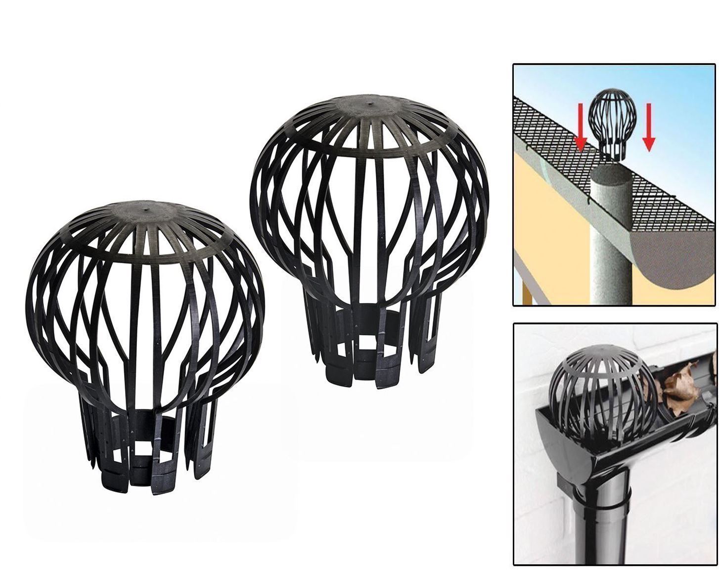 2pc DownPipe Gutter Balloon Guard Filter Balloon Gutter Guard Leaf ...